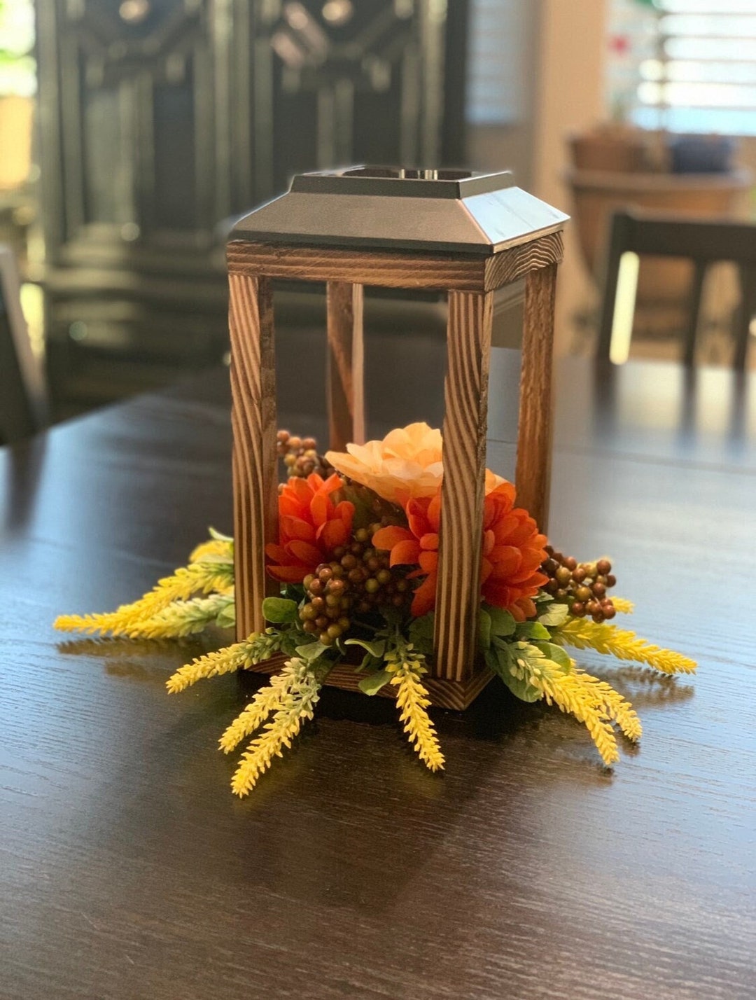 Wood Solar Table Lights - Etsy