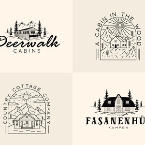 Custom Hand Drawn House Logo |custom Logo Design | Cottage Logo | Farm ...