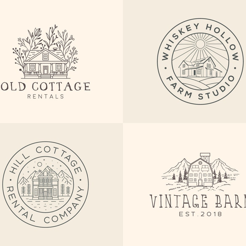 Custom Cottage Logo Design - Etsy UK