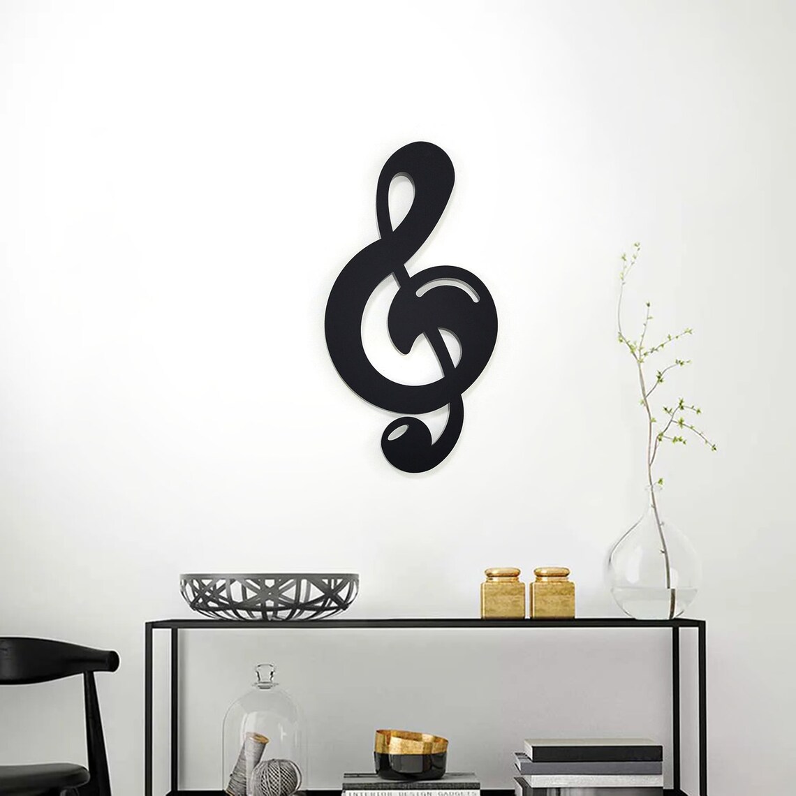 Treble Clef Wall Decor Treble Clef Wood Wood Wall Art Home - Etsy