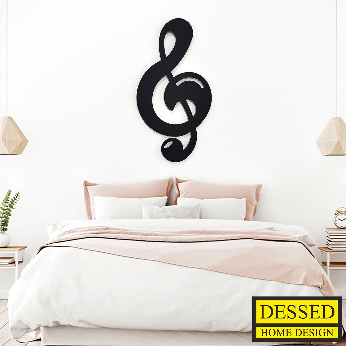 Treble Clef Wall Decor Treble Clef Wood Wood Wall Art Home - Etsy