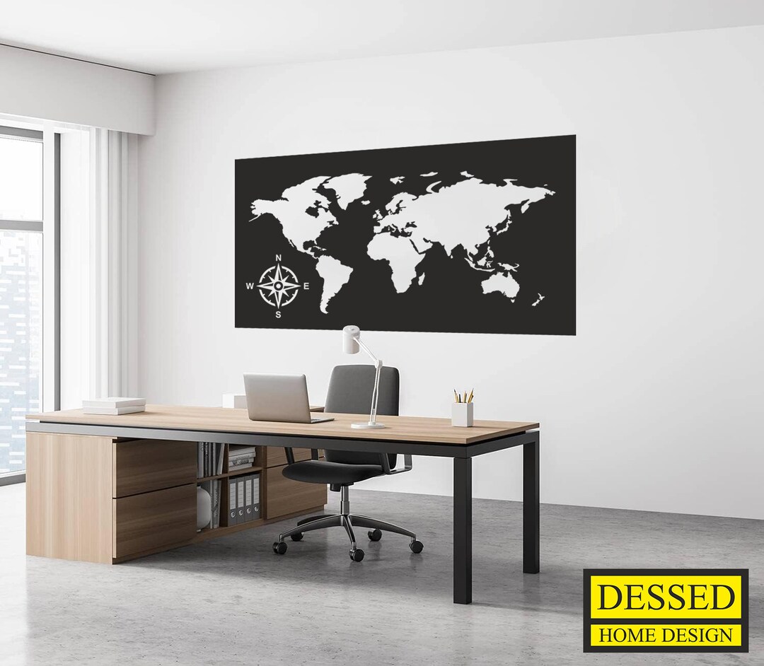 Wood World Map Continents Wood Wall Art Wood Wall Decor - Etsy