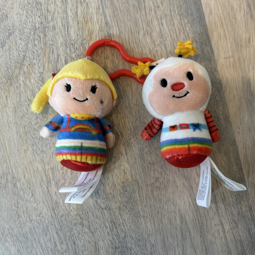 Hallmark Itty Bittys Clippys Rainbow Brite & Twink Plush Stuffed Clippy ...