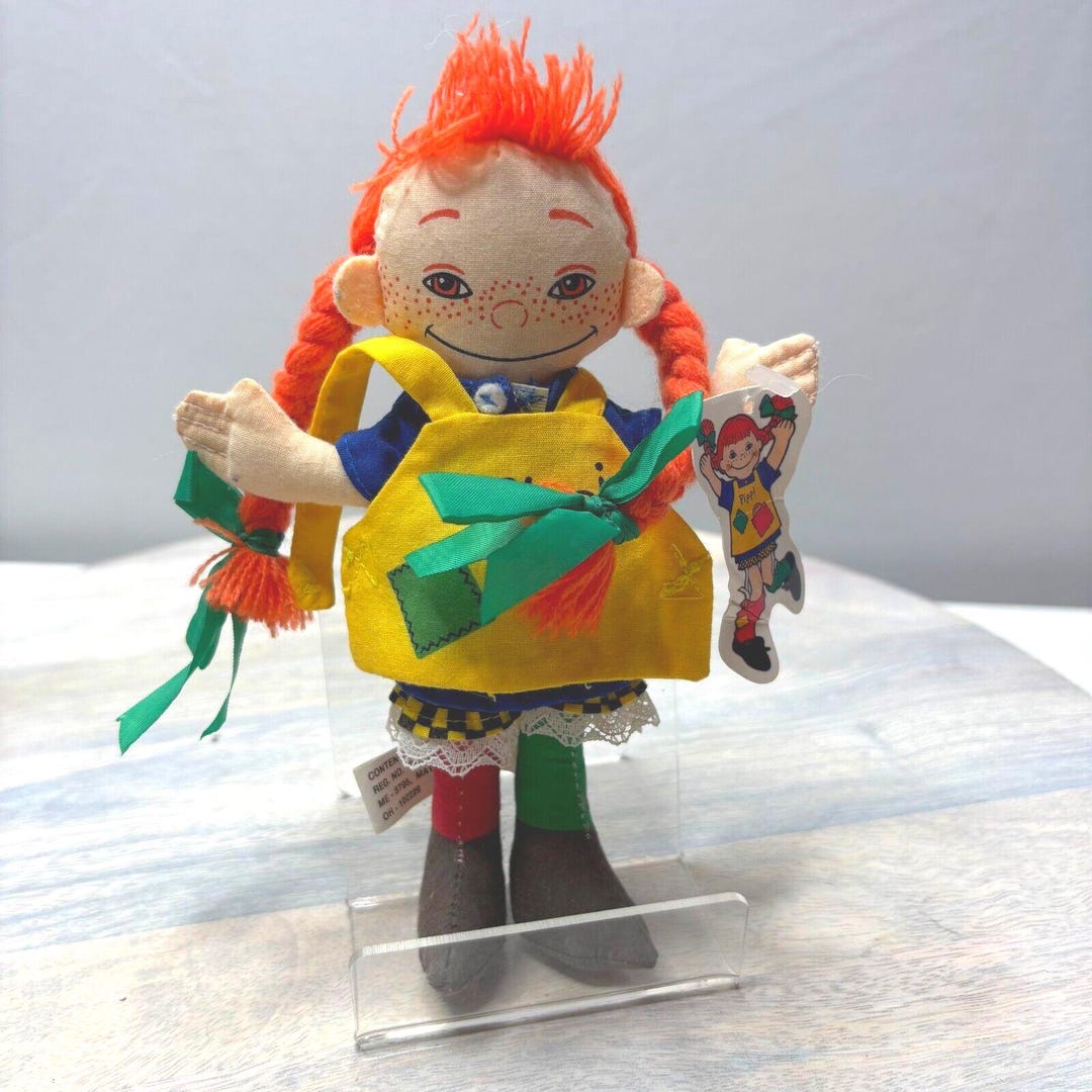 Vintage Soft Toys Pippi Longstocking Doll Plush 14” 1988 Astrid ...