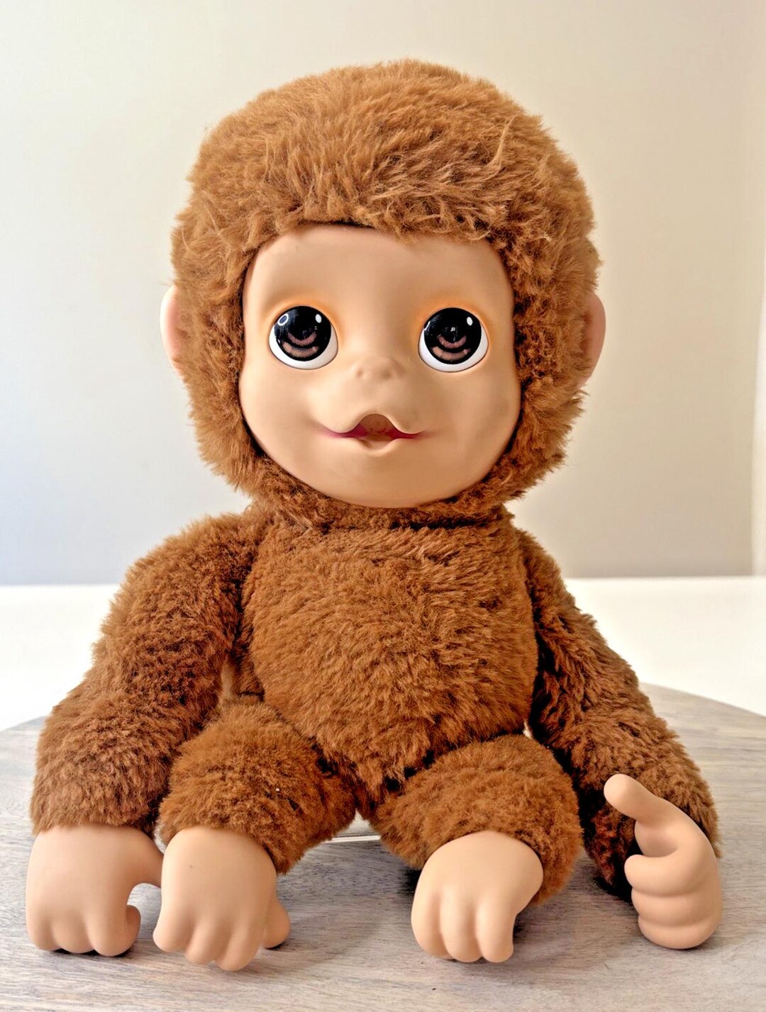 Little Live Pets Monkey Interactive Plush Toy Brown Big Eyes Tested ...