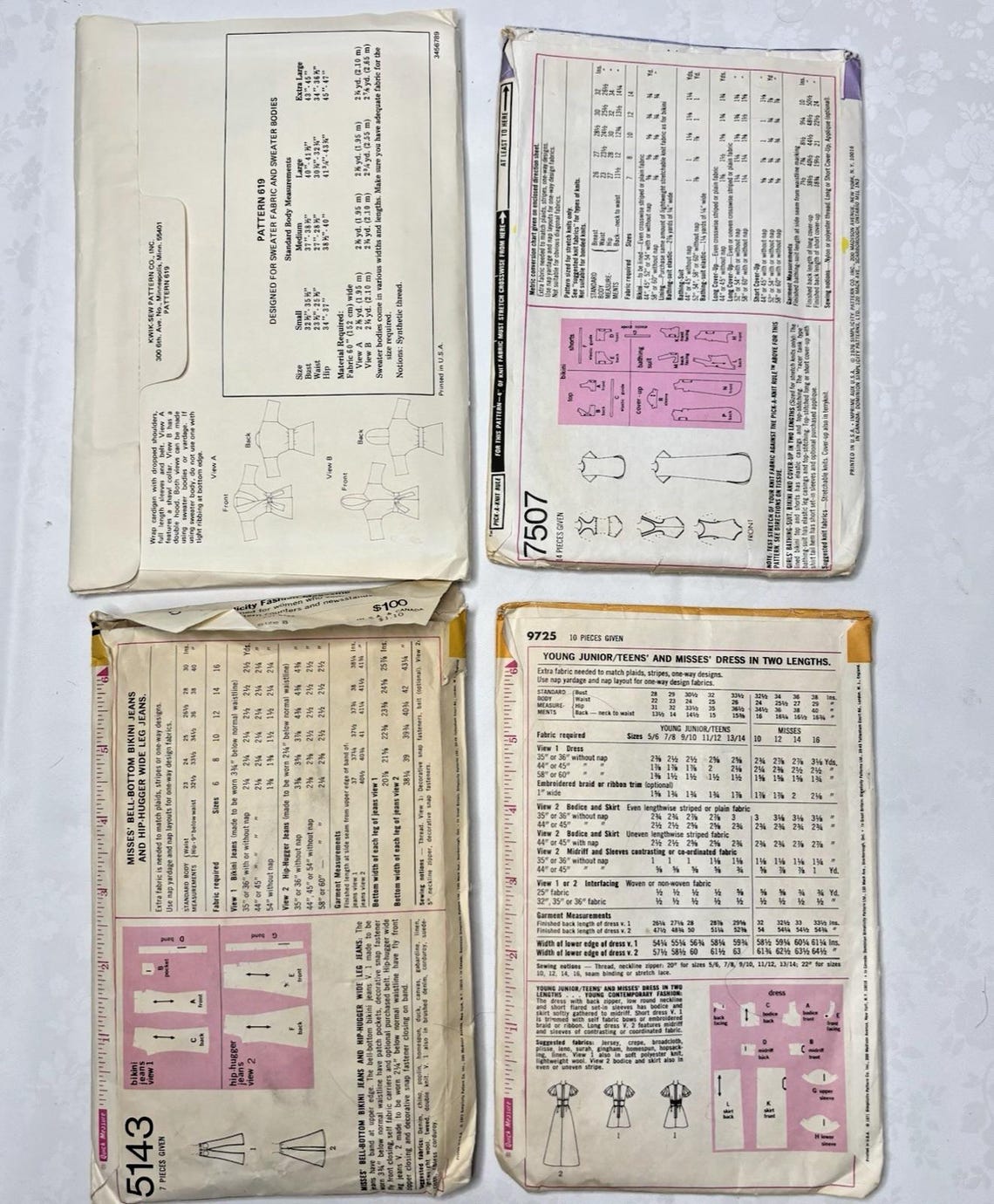 Simplicity and Kwik Sew Patterns Lot of 4 - Etsy