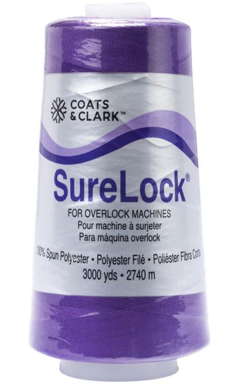 Coats & Clark - Surelock Serger Thread - 4 Cones (purple, Tangerine ...