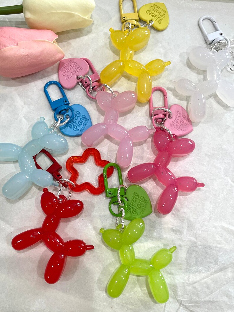 Balloon Dog Keychain-balloon Dog-balloon Animals-dog Chain-puppy Key ...