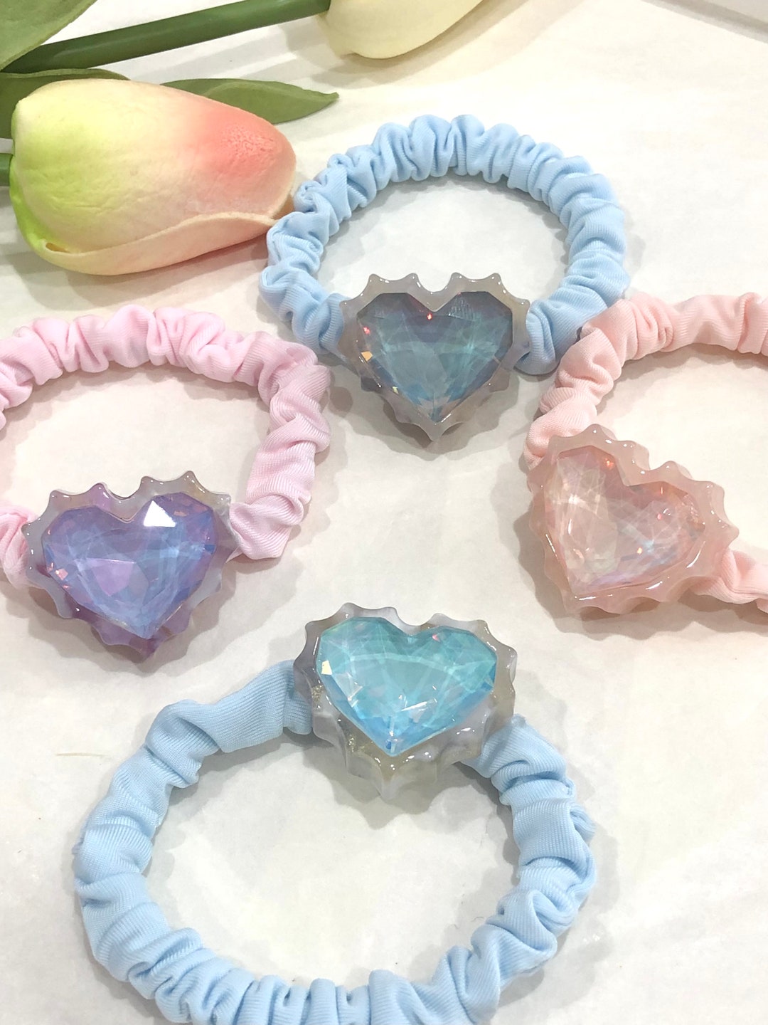 Heart Hair Scrunchies: Adorable Hair Accessories - Etsy