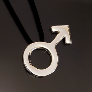 Male Symbol Pendant Mars Symbol Necklace Man Symbol Solid - Etsy