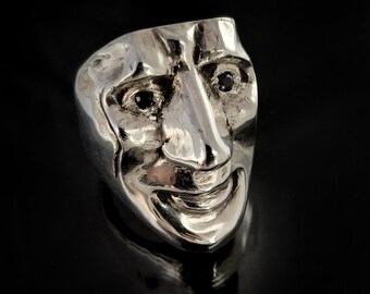 Face Sculpture Ring - Etsy
