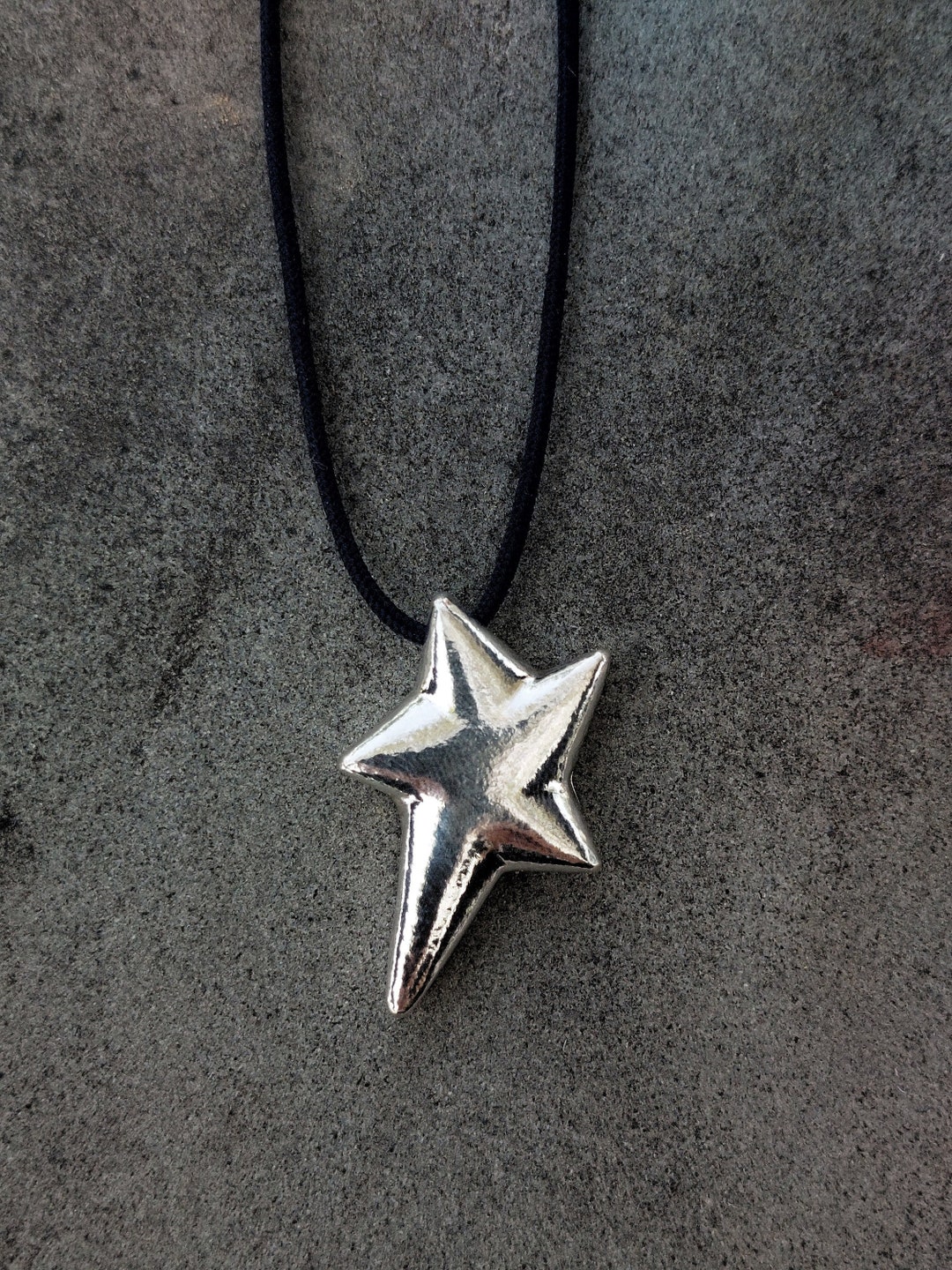 Star Pendant Necklace for Men Silver Star Pendant Gift for - Etsy