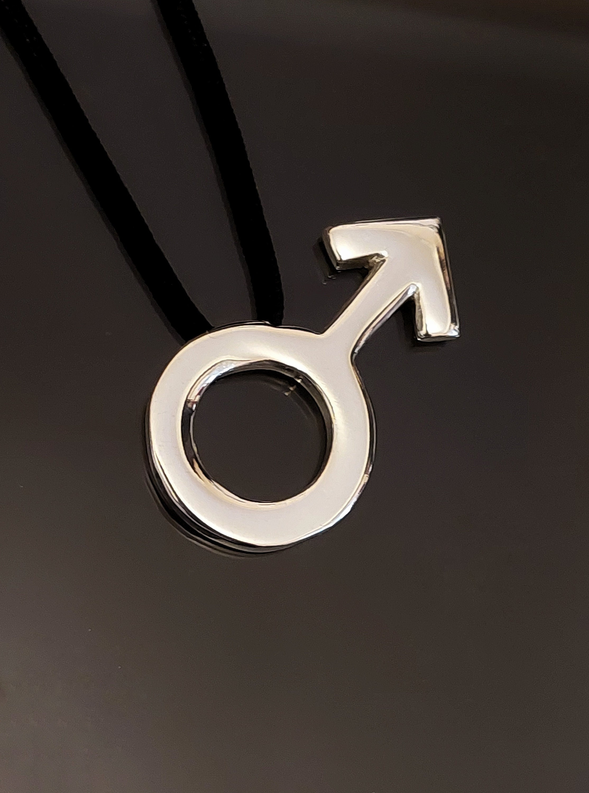 Male Symbol Pendant Mars Symbol Necklace Man Symbol Solid - Etsy
