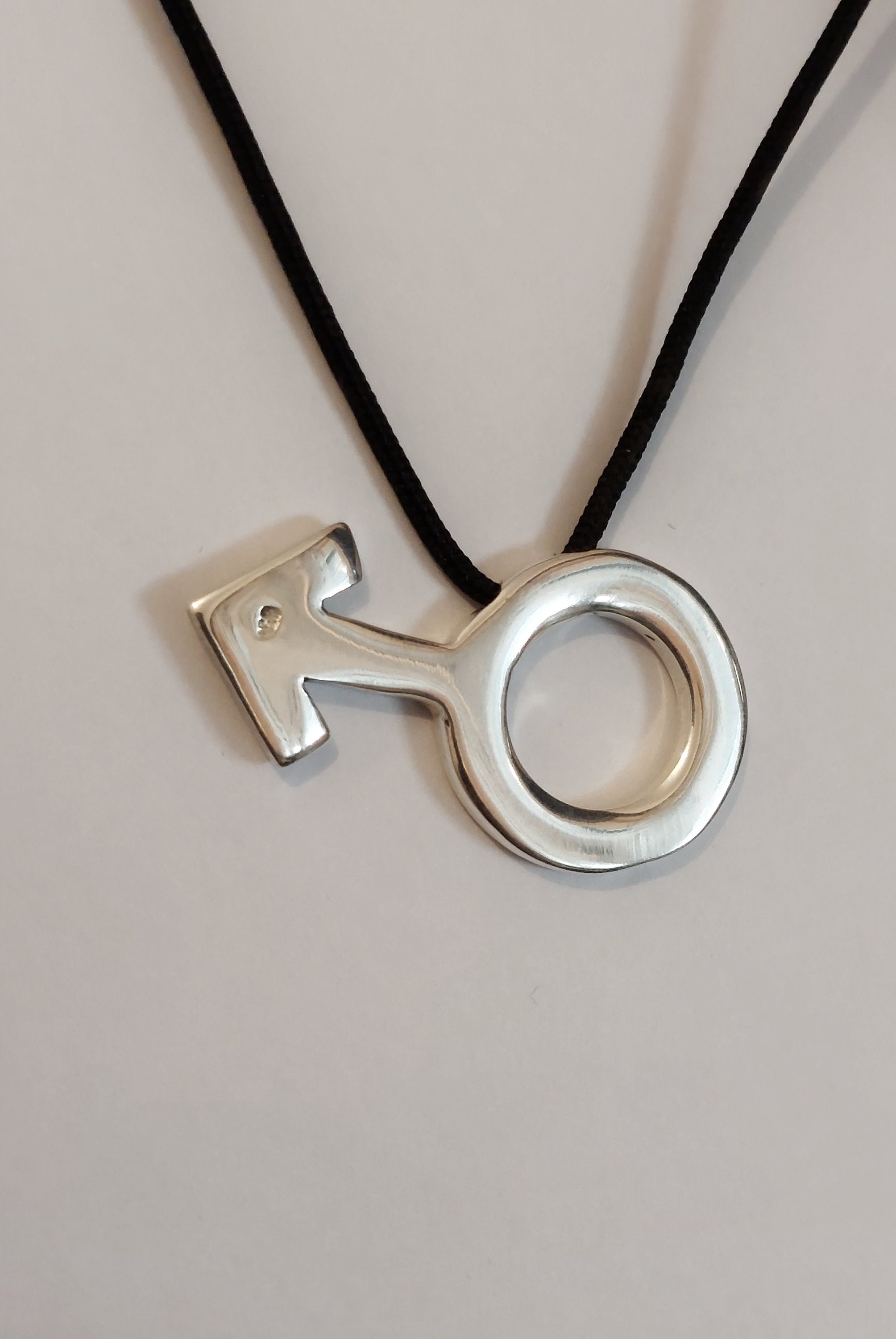 Male Symbol Pendant Mars Symbol Necklace Man Symbol Solid - Etsy