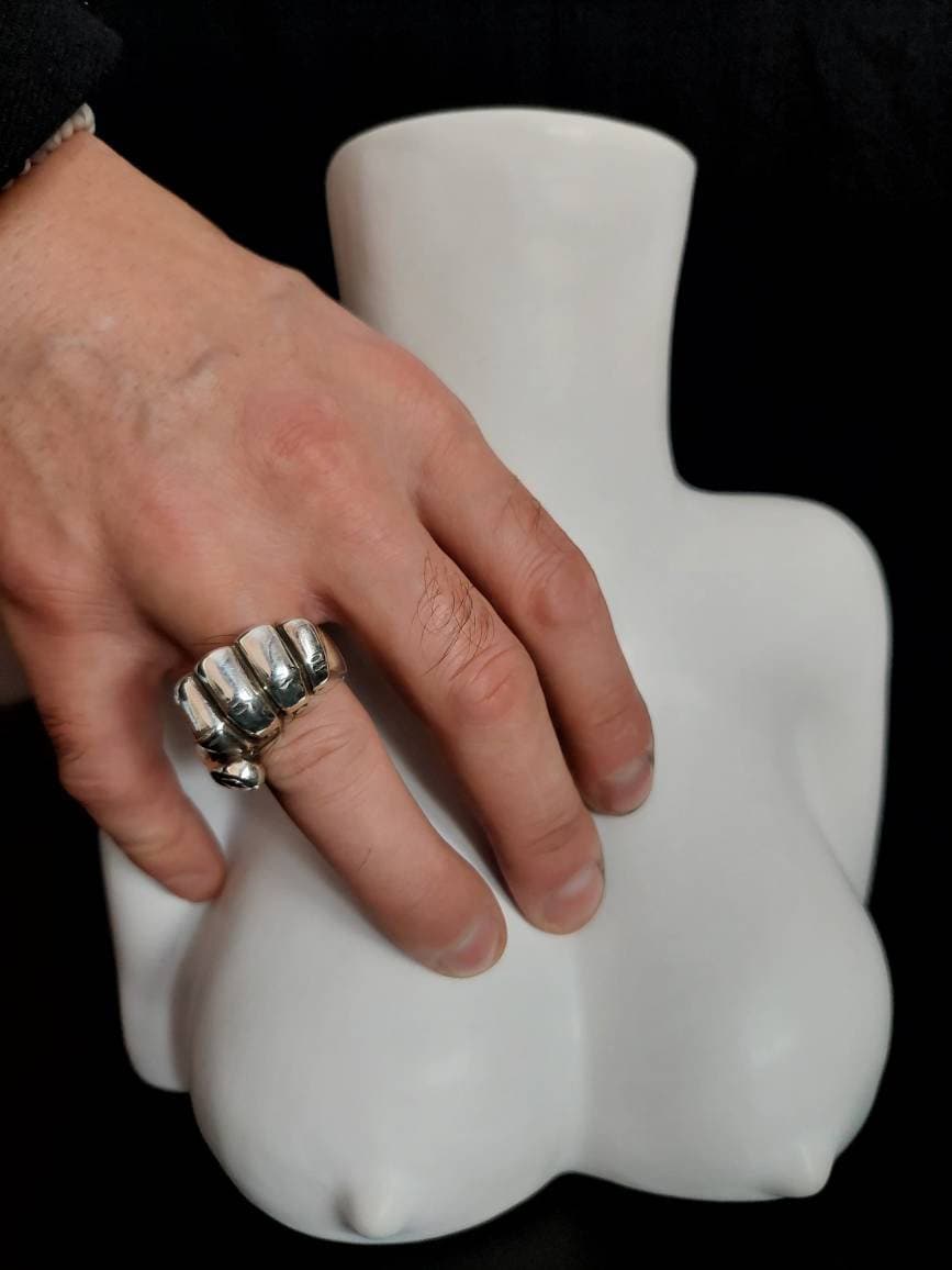 Silver Fist Ring, Power Symbol Ring, Hand Ring, Sterling Silver, Fist ...