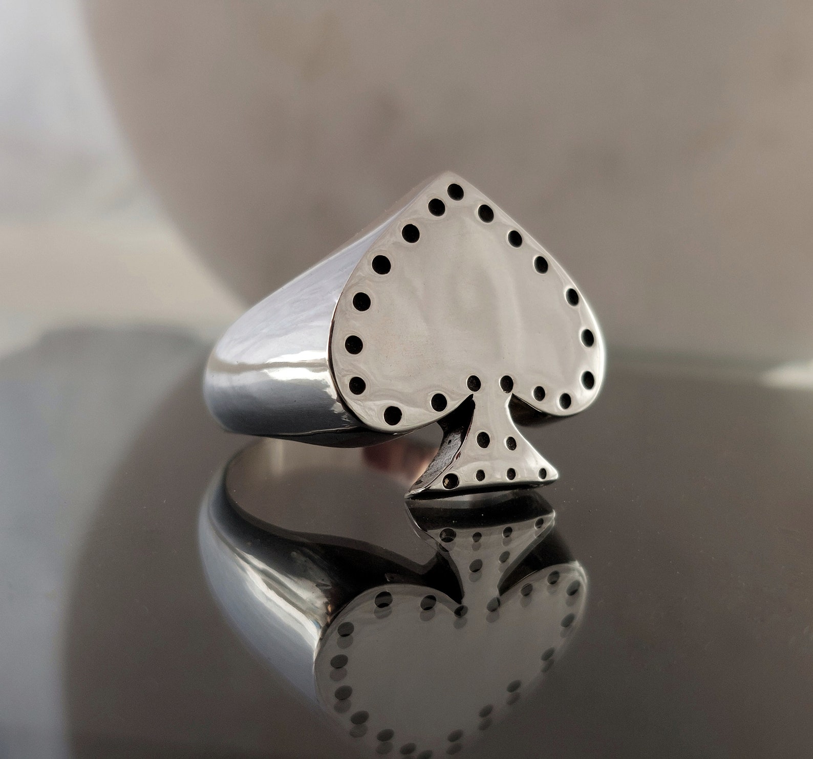 Ace of Spades Ring, Spades Ring, Men's Ring, Lucky Ring, Statement Ring ...