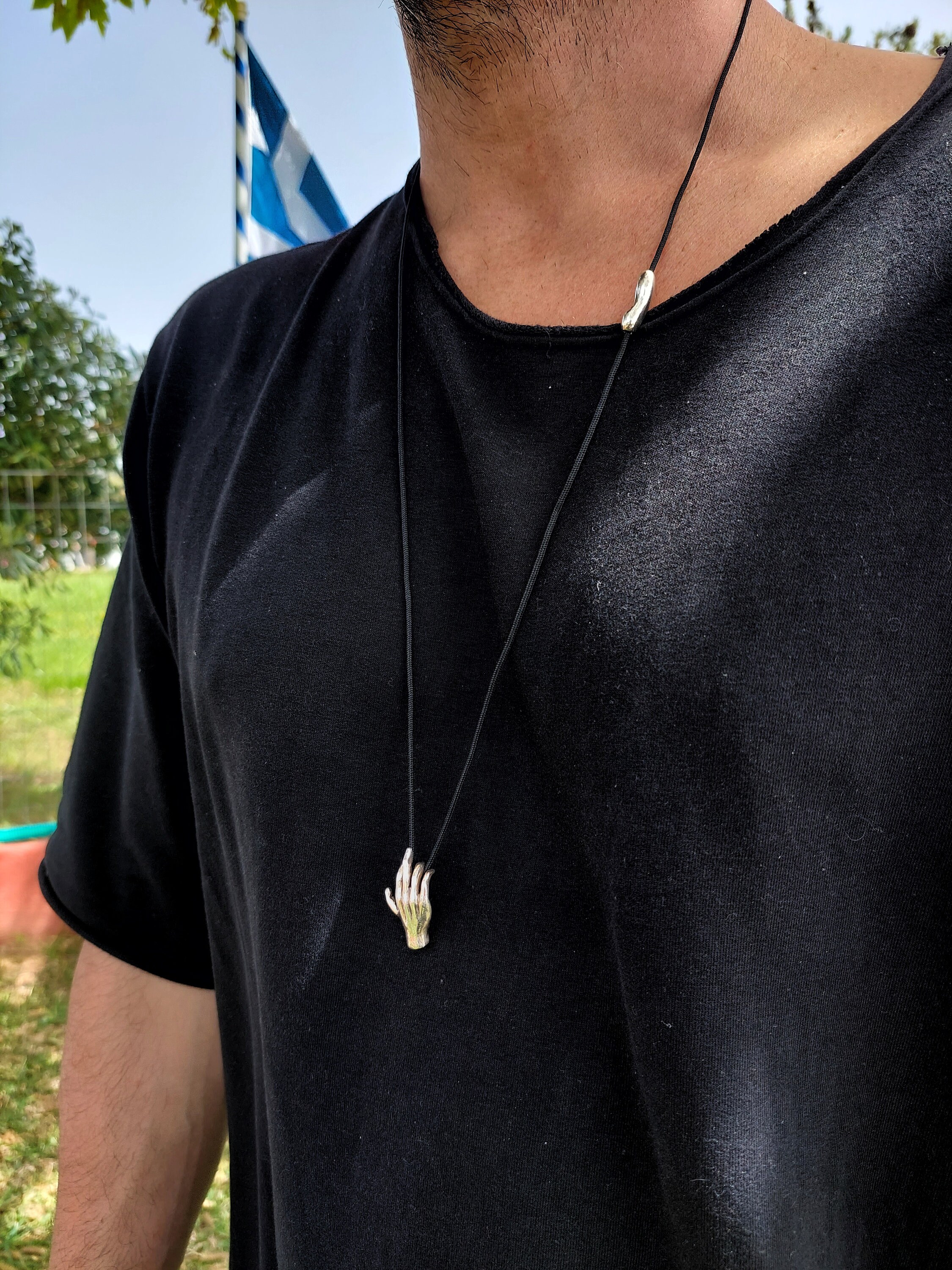 Middle Finger Necklace Street Style Jewelry Hand Necklace - Etsy