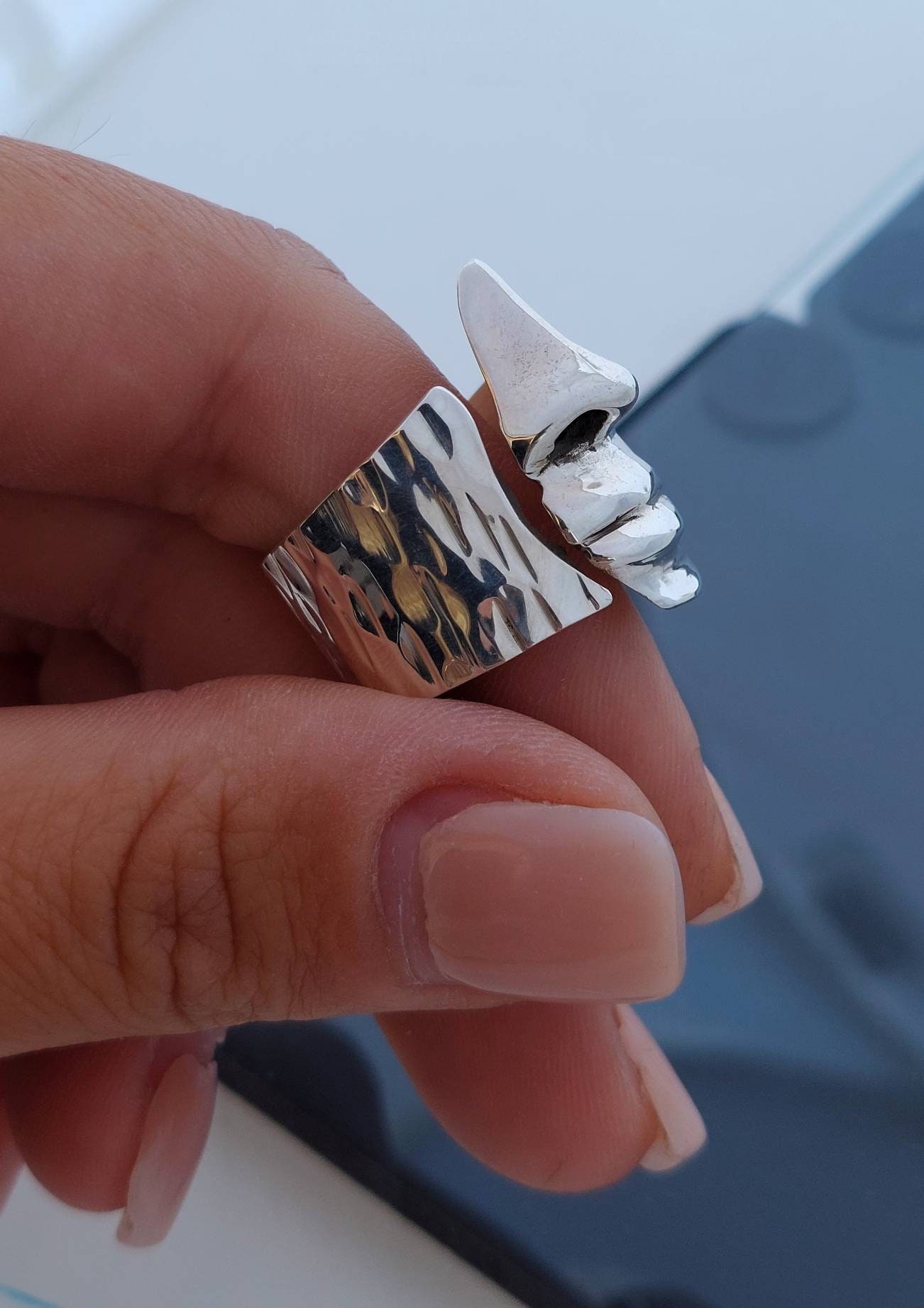 Ancient Face Ring Statue Ring Sculpture Ring Unique Ring - Etsy