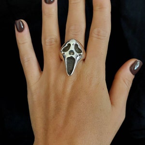 Scream Ghost Ring, Scary Movie Ring, Halloween Ghost Ring, Gothic Ring ...