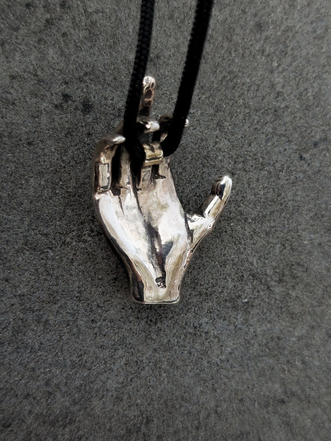 Middle Finger Necklace Street Style Jewelry Hand Necklace - Etsy