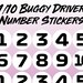 20 X RC 1-10 Numbers Stickers 1/10 Buggy Touring Race Car Tamiya ...