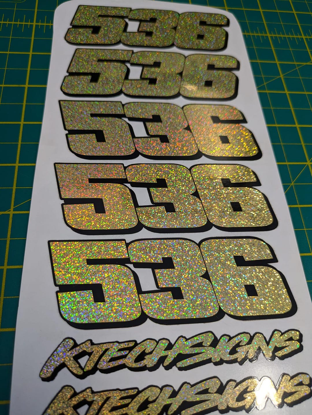12 X Glitter Doors Numbers 1/12th Oval Mardave Kamtec Decals Banger ...