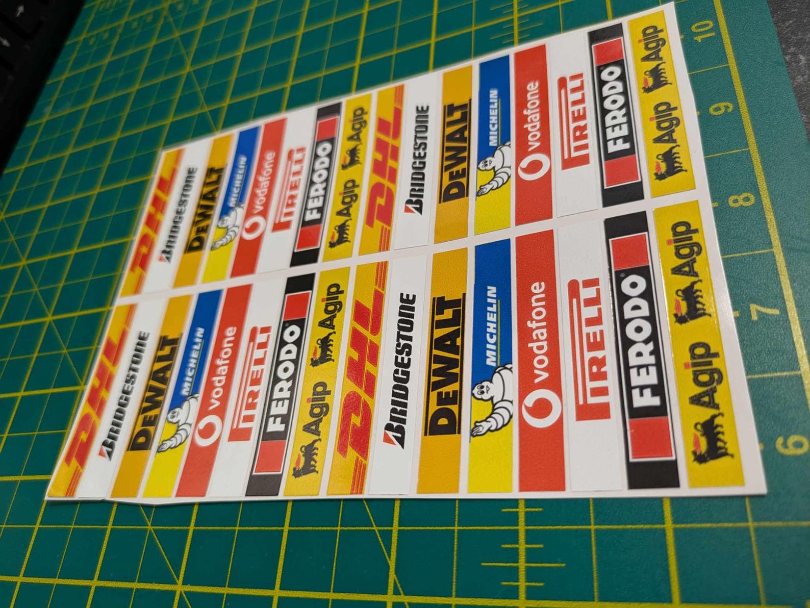 Slot Car Scalextric Small Model Racing Barrier Building Mixed Sticker ...