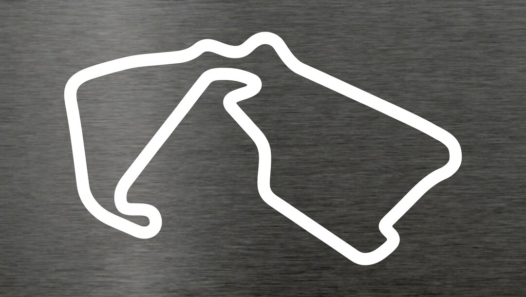 Silverstone Track Silhouette Vinyl Decal - F1 Motor Racing BTCC GT Moto ...