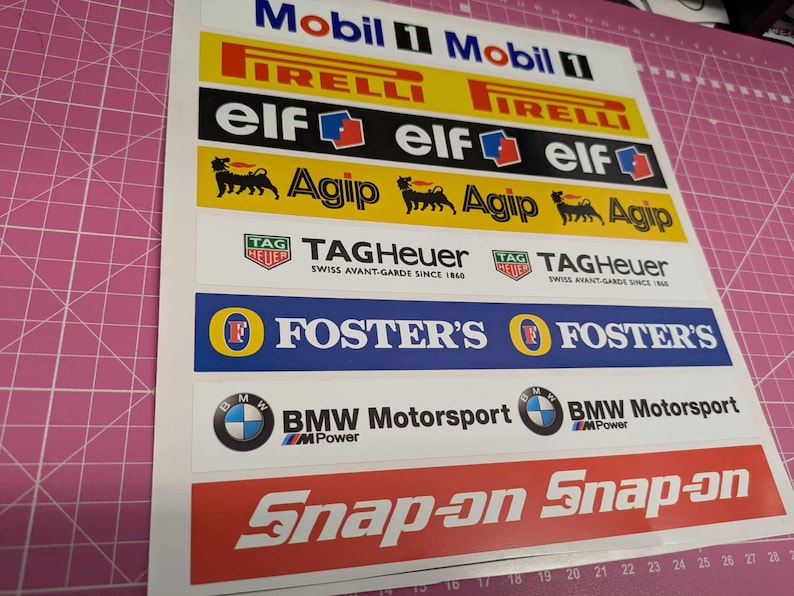 Scalextric Slot Car Decal Sticker Sheet - Model Racing 1/32 1/24 - 8x ...