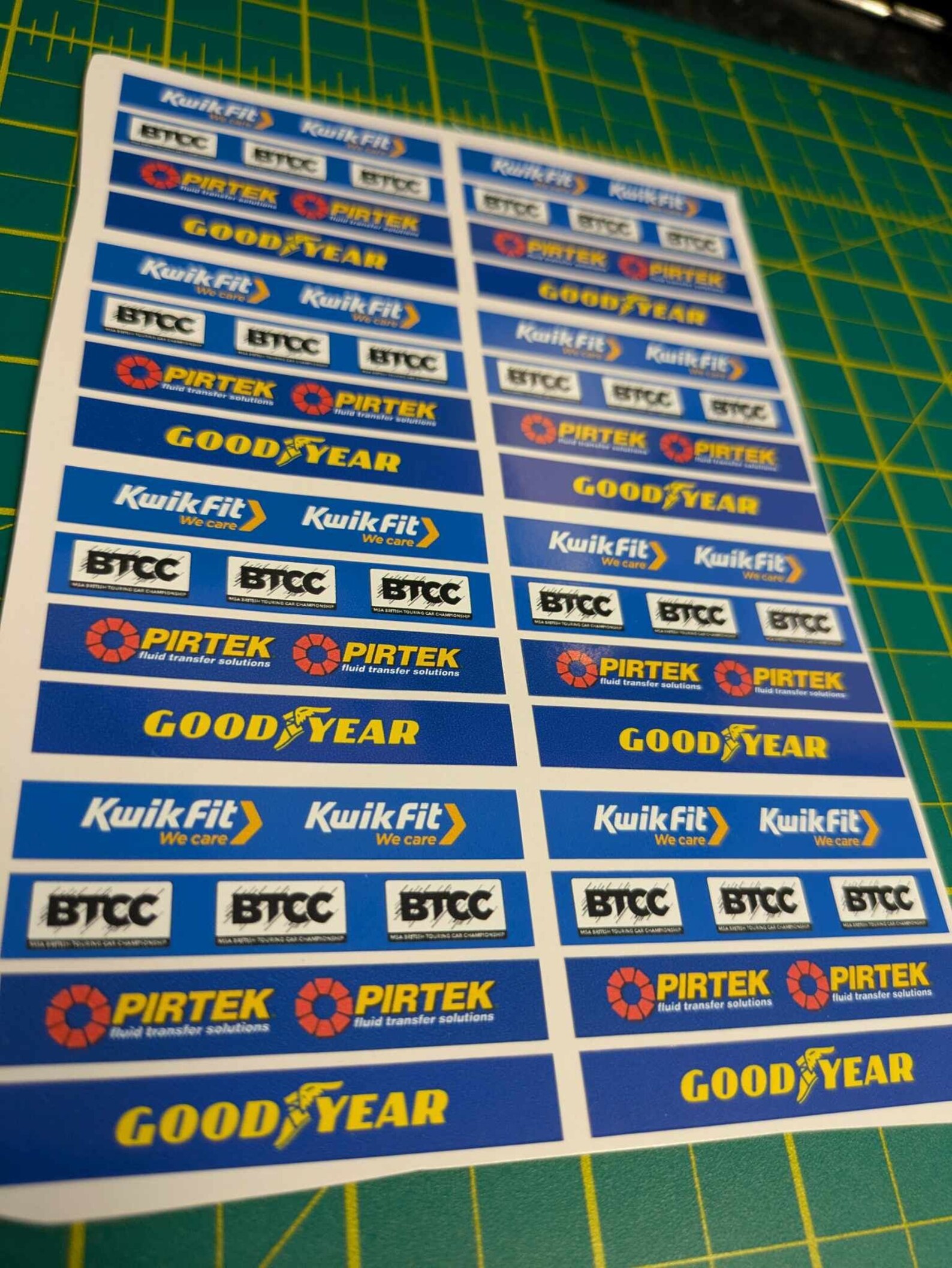 Slot Car Scalextric Small Model Racing Barrier Building Mixed Sticker ...