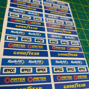 Slot Car Scalextric Small Model Racing Barrier Building Mixed Sticker ...