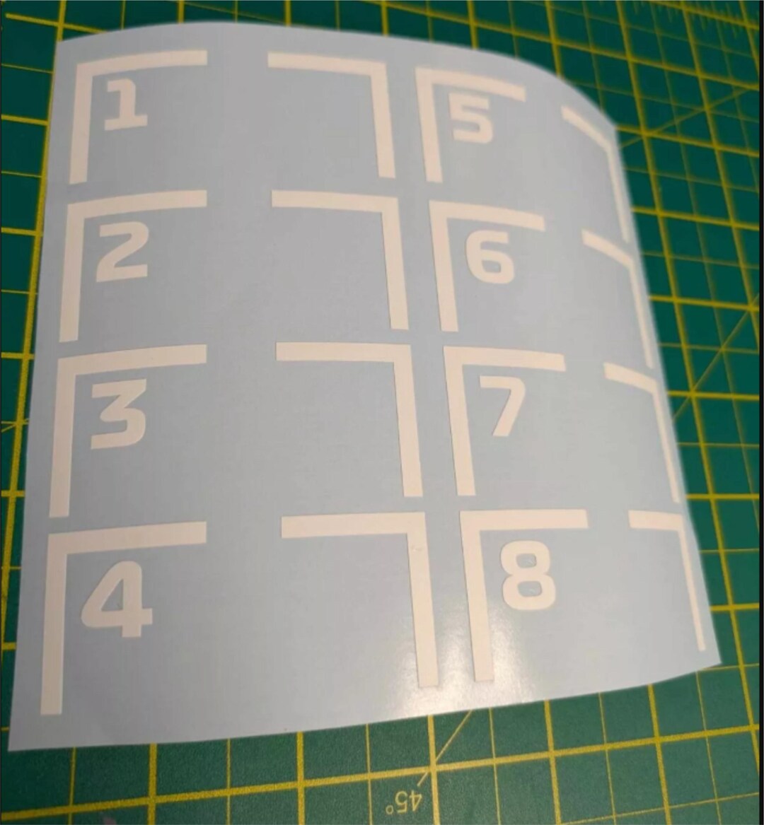 Scalextric Grid Slot Car Decal Sticker Sheet Model Racing 1/32 -8x ...