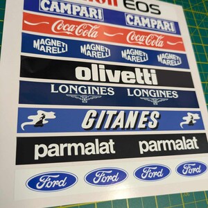 Scalextric Slot Car Decal Sticker Sheet - Model Racing 1/32 1/24 - 9x ...