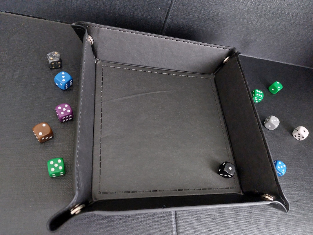 Foldable Leather PU Dice Tray - Table Top Gaming Board Games Wargames ...
