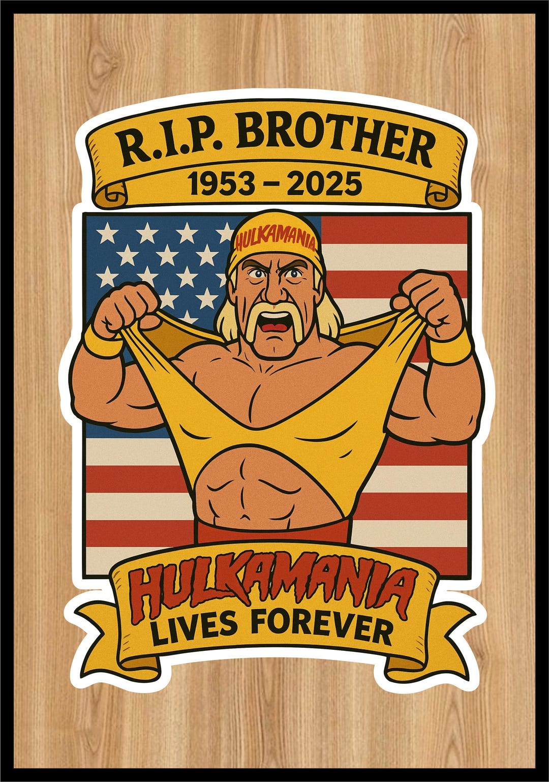R.I.P Brother Hulk Hogan Tribute Sticker Hulkamania Lives Forever - Etsy
