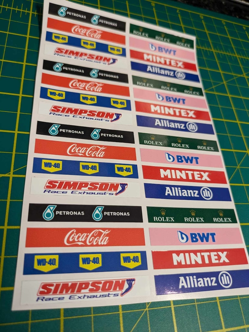 Slot Car Scalextric Small Model Racing Barrier Building Mixed Sticker ...