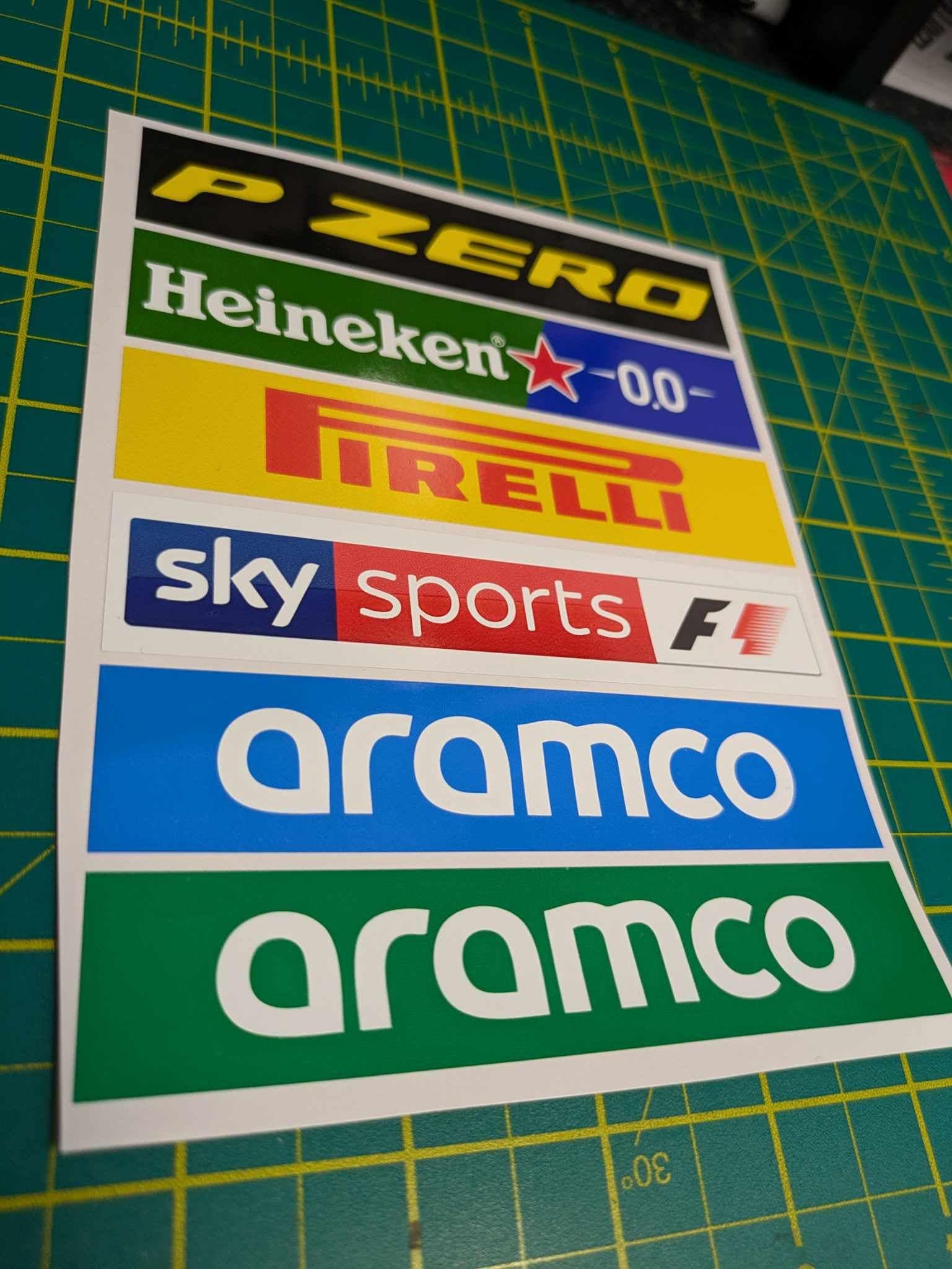 Scalextric Slot Car Decal Sticker Sheet - Model Racing 1/32 1/24 - 6x ...