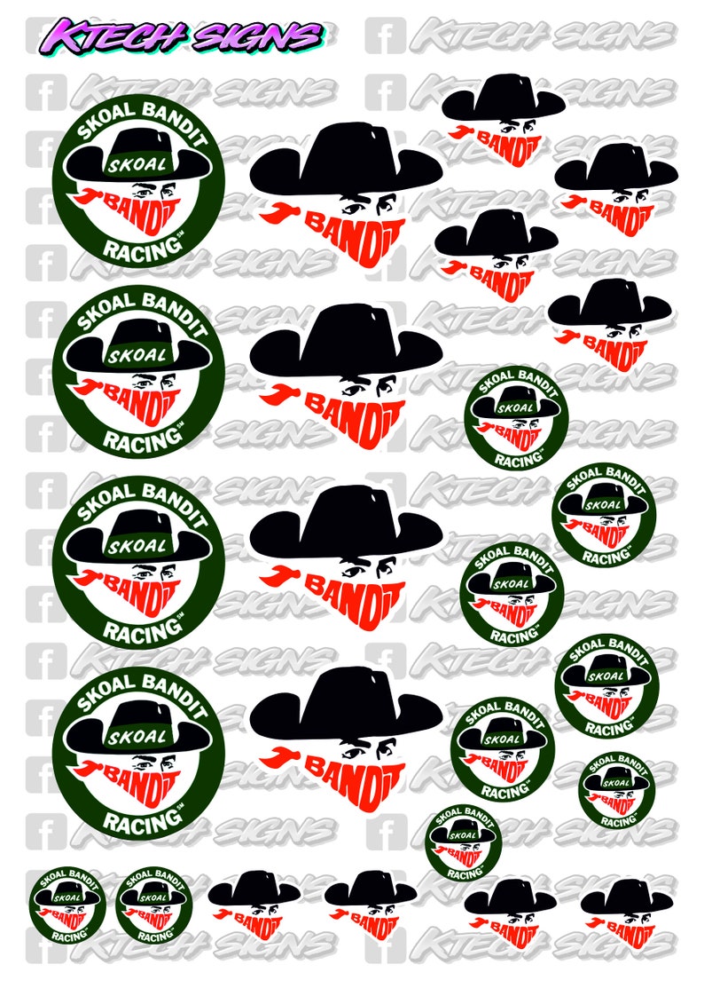 Skoal Bandits RC 1/12 1/10 A5 Filler Sheet Stickers Mardave Kamtec ...