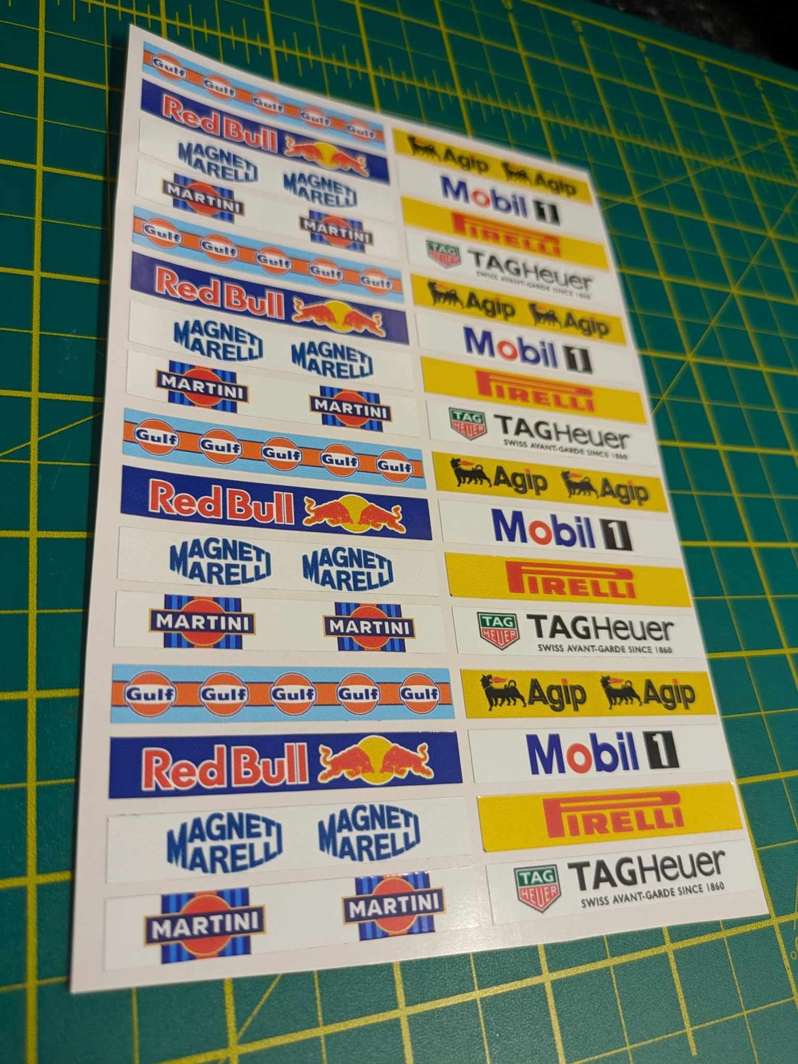 Slot Car Scalextric Small Model Racing Barrier Building Mixed Sticker ...