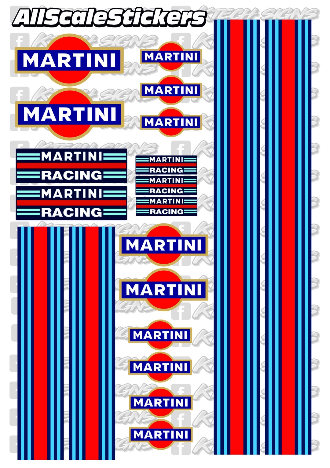 MA001 Racing RC 1/12 1/10 A5 Filler Sheet Stickers Mardave Kamtec ...