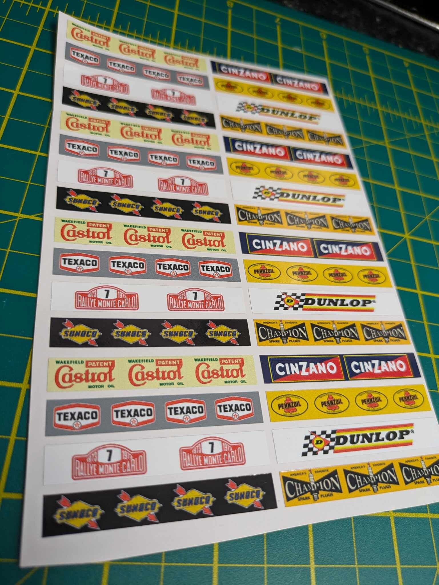 Slot Car Scalextric Small Model Racing Barrier Building Mixed Sticker ...