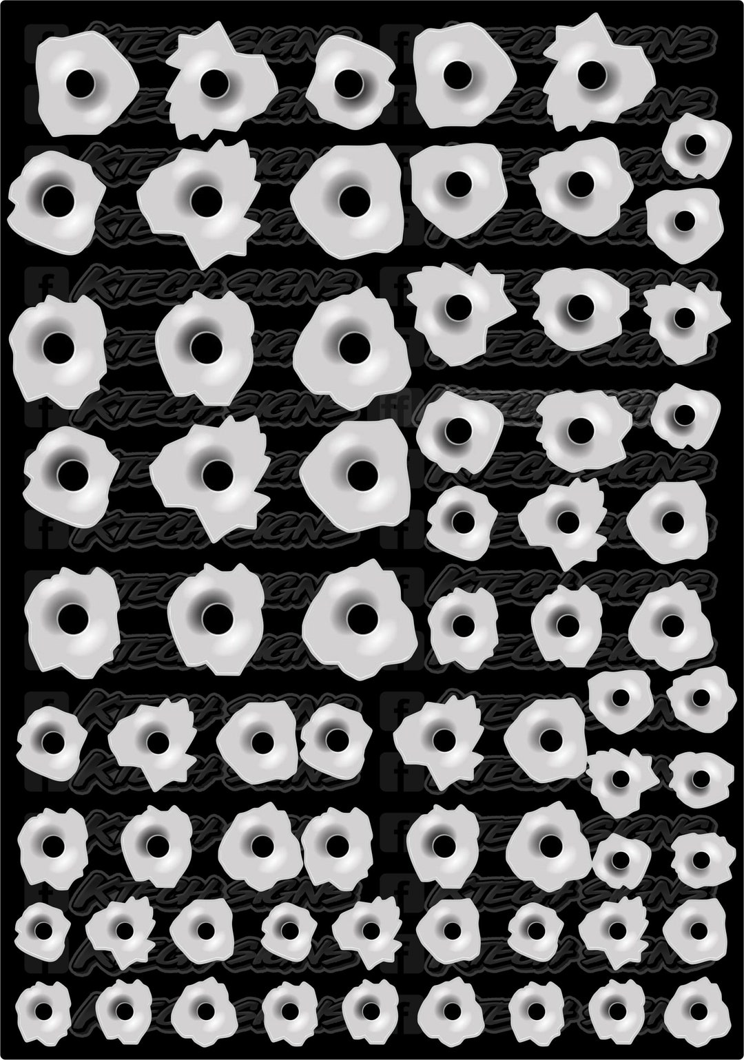 Bullet Hole Gun Shot RC 1/12 1/10 A5 Filler Sheet Stickers Mardave ...