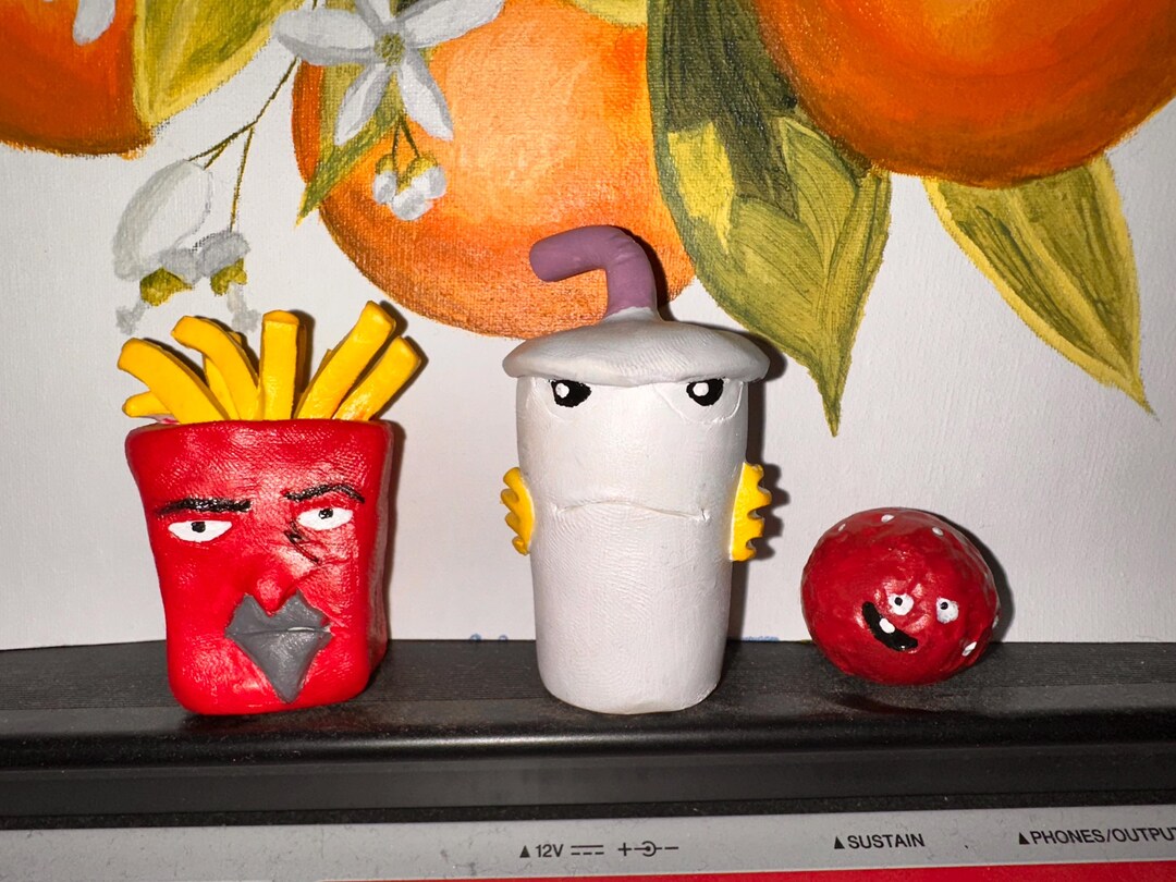 Aquateen Hunger Force-figurines-clay Sculptures-frylock-shake-meat Wad ...