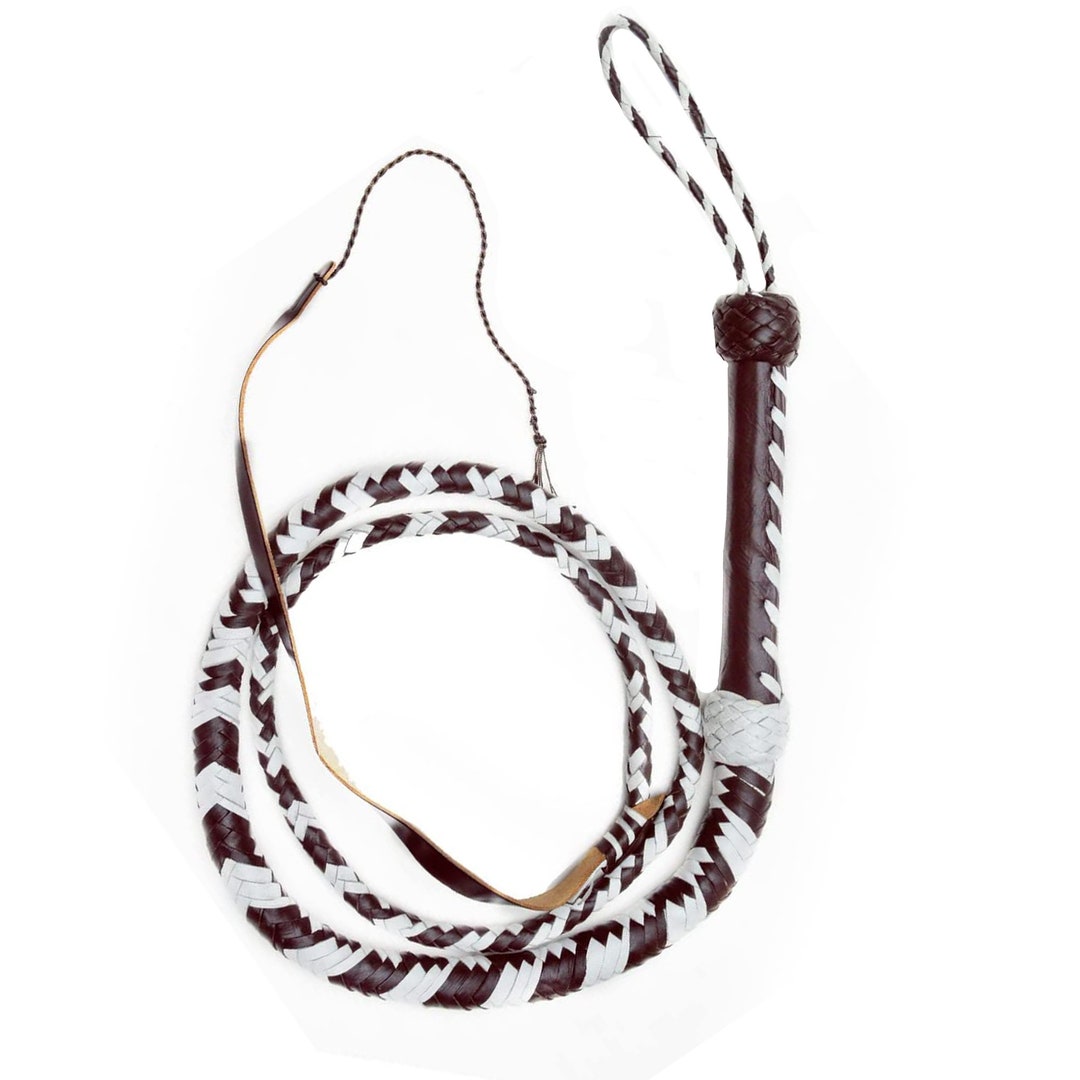 Indiana Jones Bull Whip 04 to 12 Feet Long 16 Plaits Belly and Bolster ...