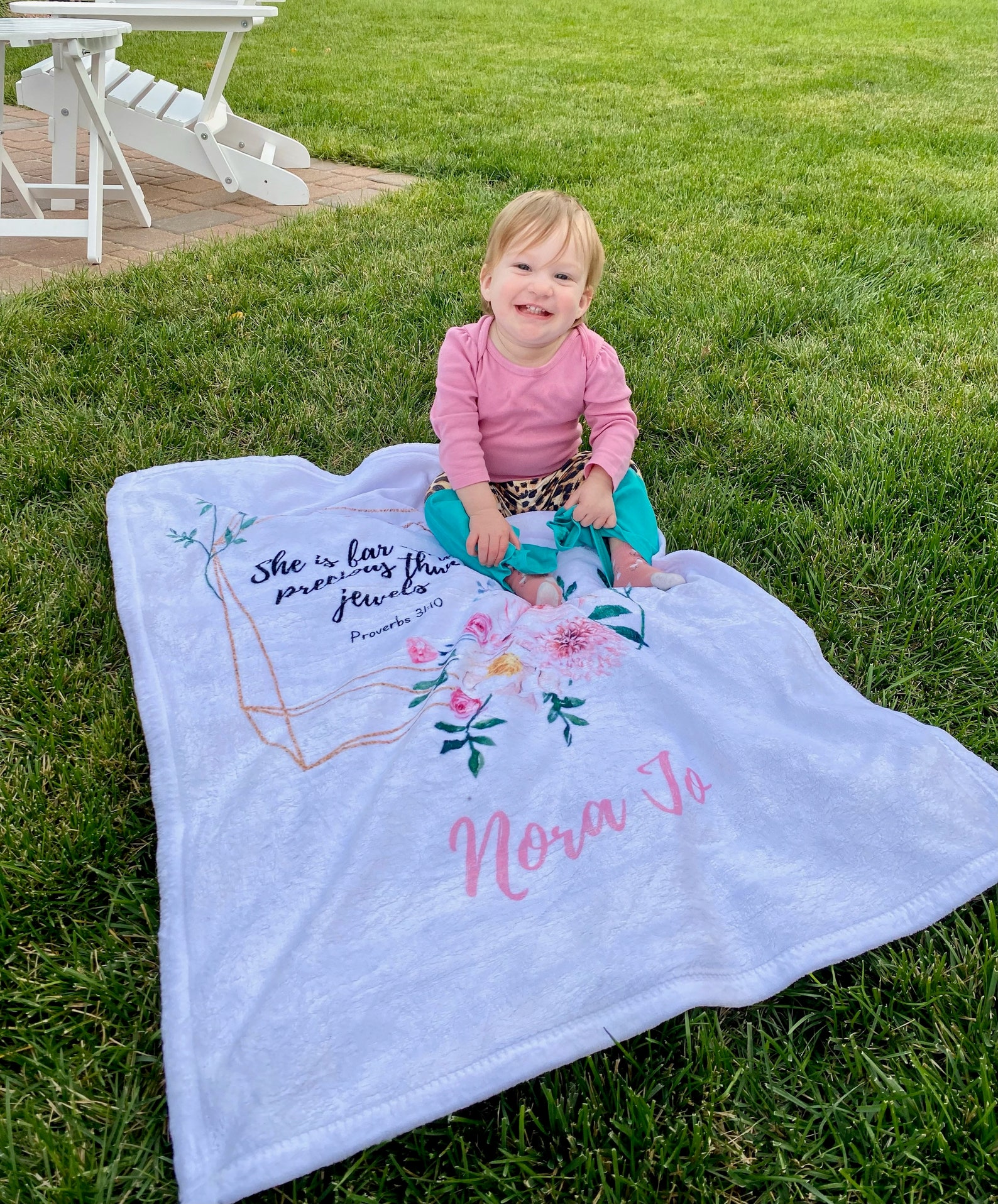 Personalized Scripture Baby Blanket | She is Precious Minky Blanket ...