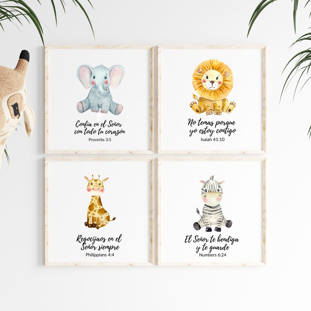 Spanish Noah's Ark Nursery Art| Spanish Scripture Art | Spanish Nursery ...