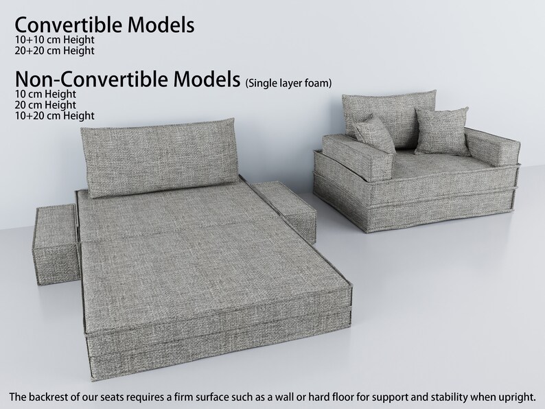 Transformable Foam Sofa Chair | Customizable, Child-safe Design - Etsy