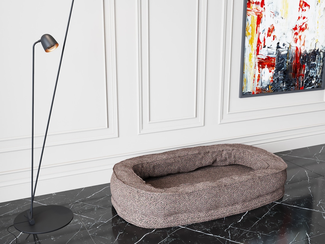 Luxury Oval Dog Bed With Memory Foam or Medium Hard Foam | Easy Clean ...