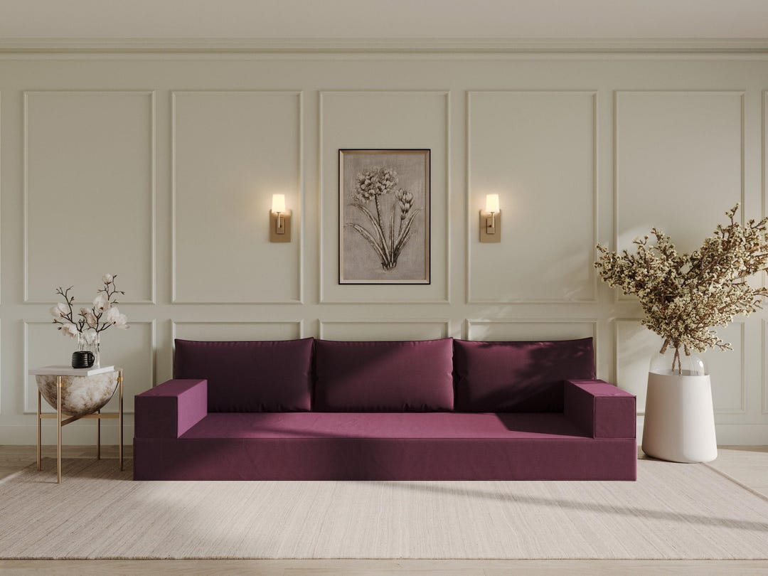 Minimalist Meditation Floor Sofa | Customizable Seating, Washable Cover ...