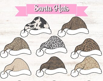 Animal Print Santa Png - Etsy